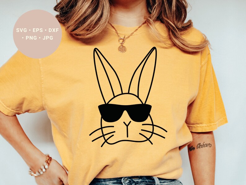 Bunny Sunglasses Svg, Easter Bunny With Sunglasses Svg, Cool Bunny Svg ...