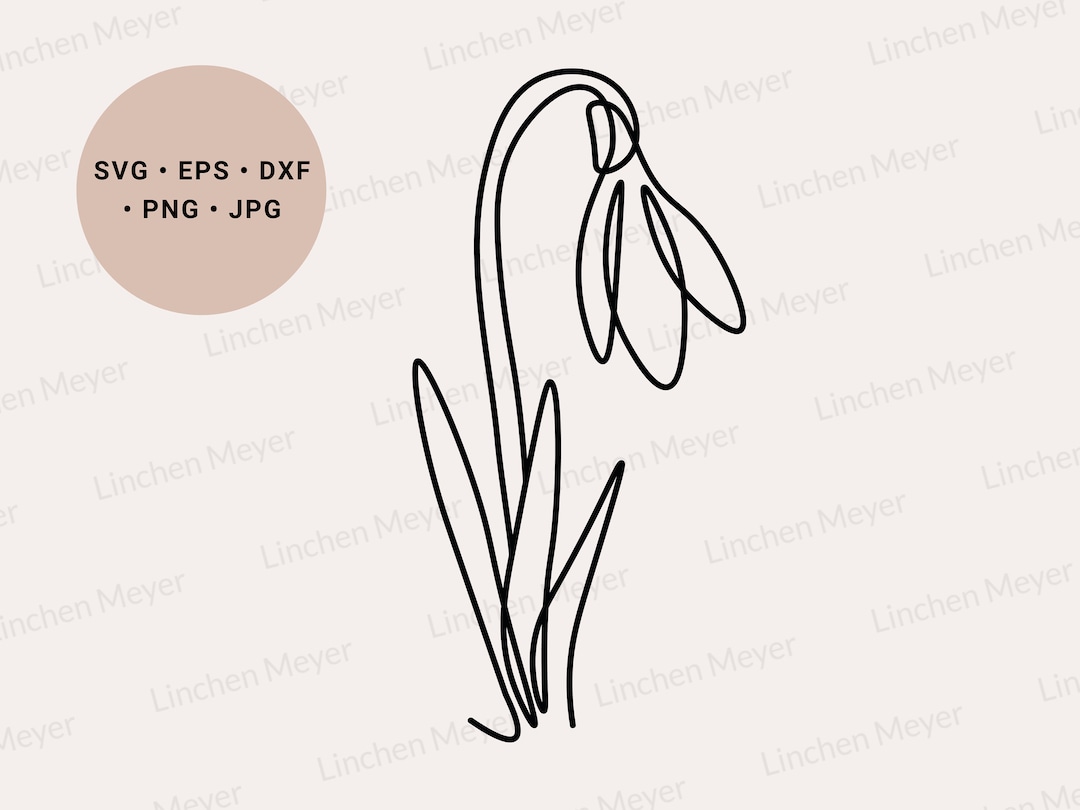 Snowdrop Flower Svg, Snowdrop Svg, Birth Flower Svg, January Birthday ...