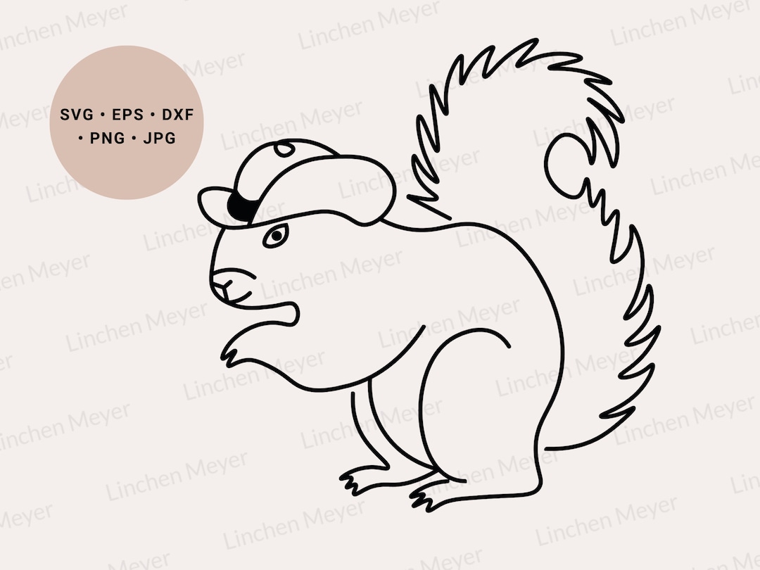 Squirrel Svg, Squirrel With Cowboy Hat Svg, Cowboy Hat Svg, Forrest ...