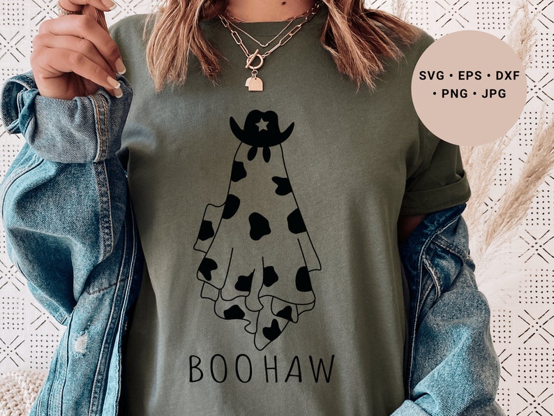 Western Ghost Svg, Cowboy Ghost Svg, Boo Haw Svg, Wild West Halloween ...
