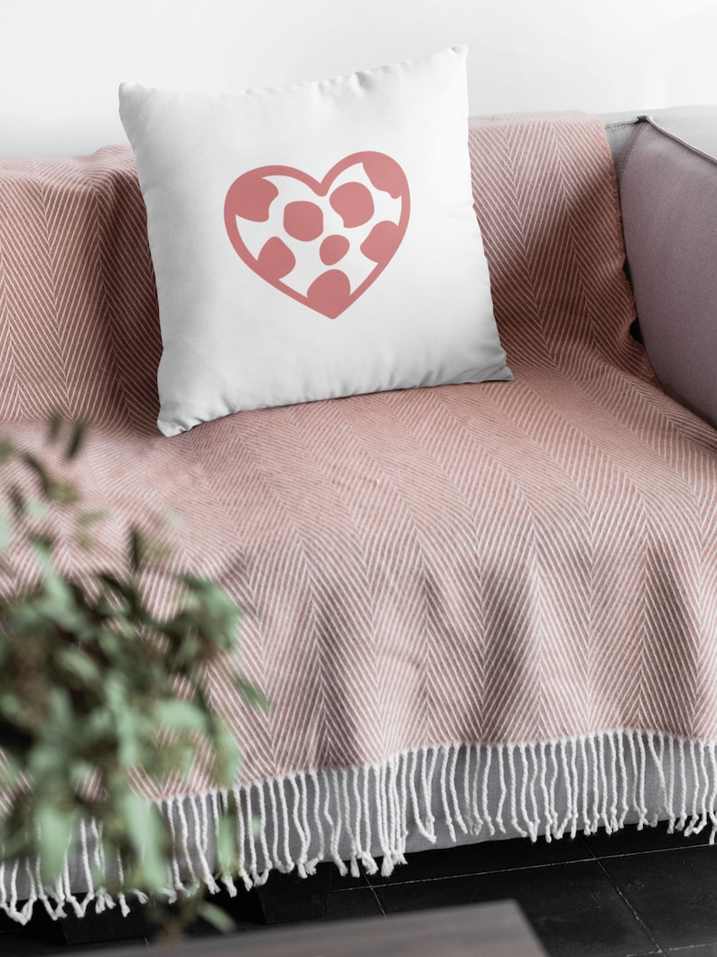 Cow Print Heart Svg File Cow Svg for Cricut Cow Pattern - Etsy