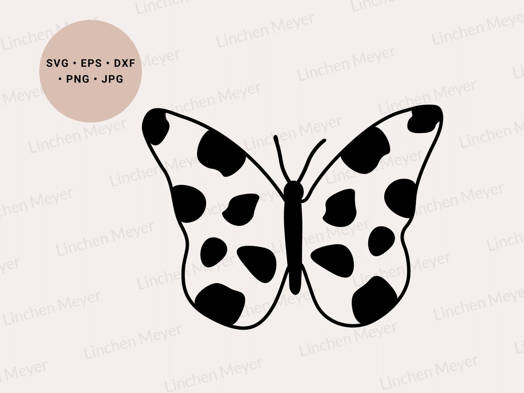 Butterfly Cow Pattern Svg, Cow Print Svg, Cow Print Png, Cow Spots Svg ...