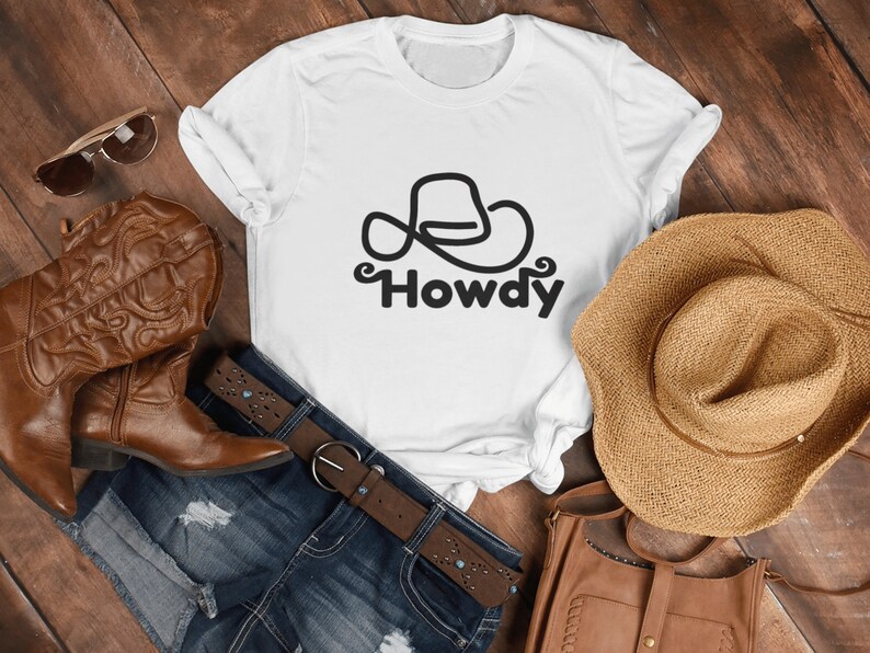 Howdy SVG Howdy Clipart Western Svg Cowgirl Hat Svg Cowoy - Etsy