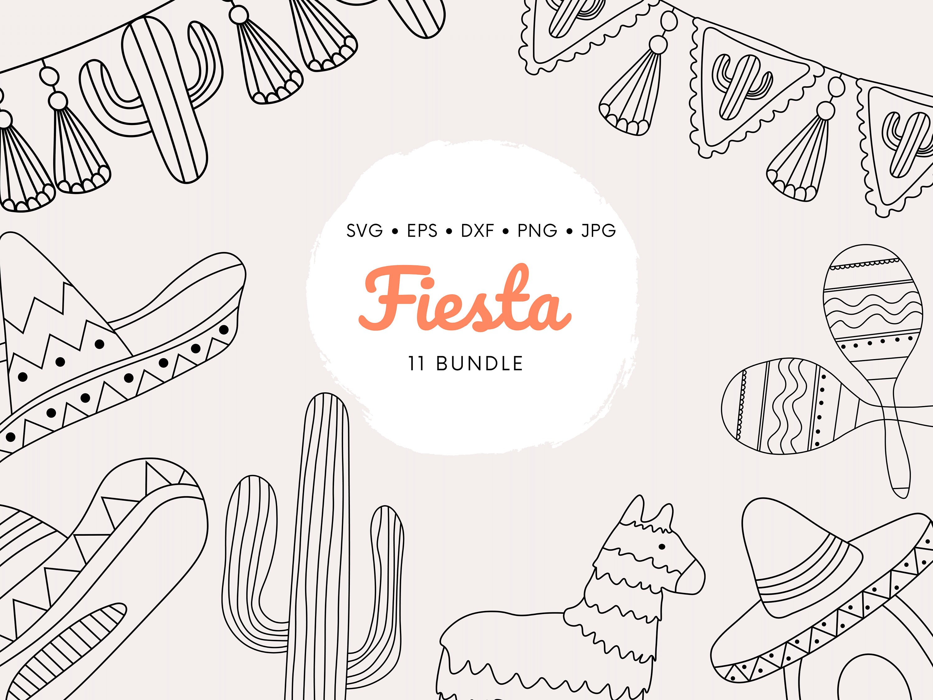 Final Fiesta Svg Cactus Svg Sombrero Svg Fiesta Mexico Svg - Etsy