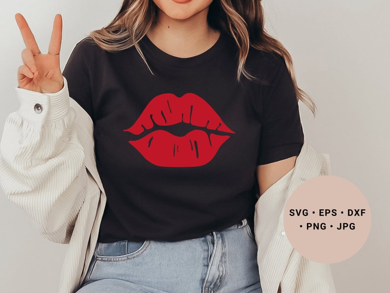 Labios Svg, Beso Svg, Labios Rojos Svg, Boca Svg, Día de San Valentín ...