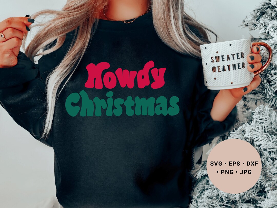 Howdy Christmas Svg, Howdy Svg, Cowboy Christmas Svg, Western Christmas ...