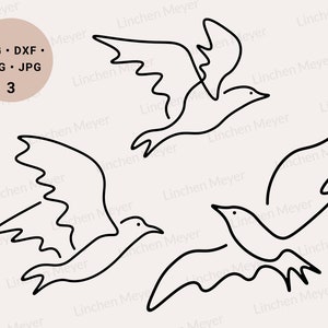 Bird Svg Bundle, Bird Svg, Beach Bird Svg, Flying Bird Svg, Bird Line ...