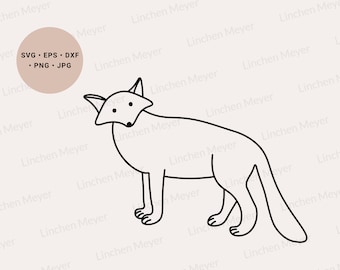 Fox Outline SVG Bundle, Woodland Nursery Animal Clipart, Silhouette Cut ...