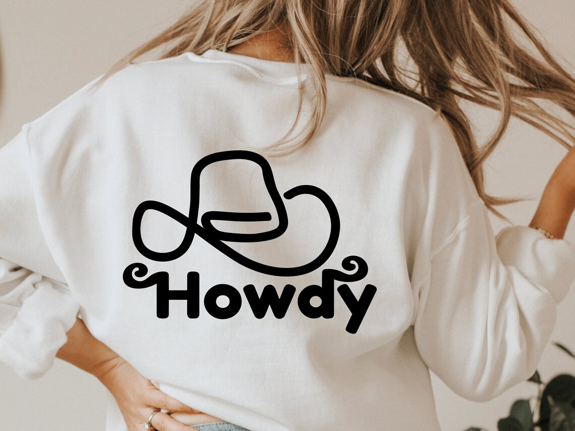 Howdy SVG, Howdy Clipart, Western Svg, Cowgirl hat svg, cowoy hat svg ...