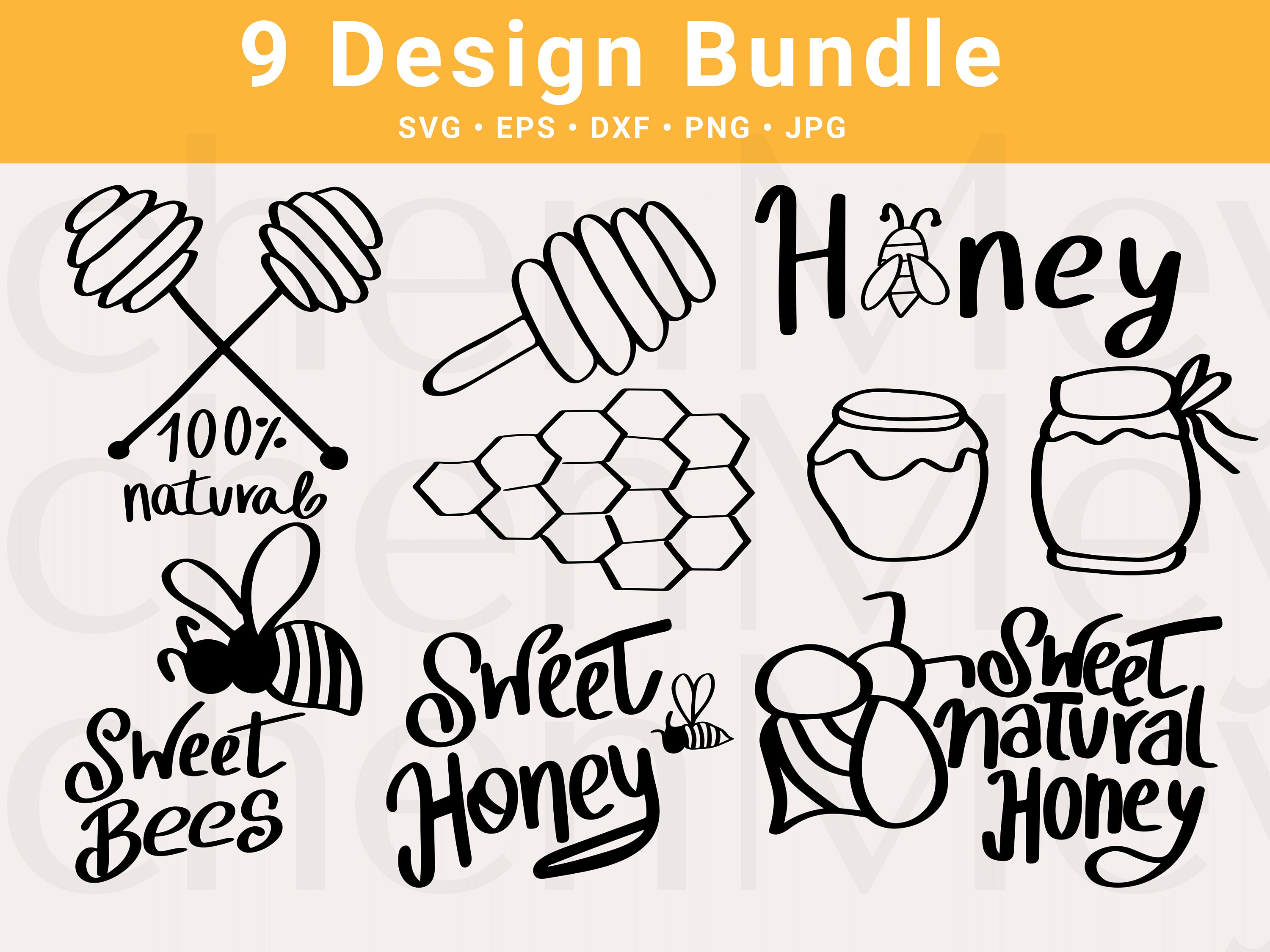 Bee Svg Handlettered Bundle Honey Bee Svghoneycomb Svg Bee | Etsy