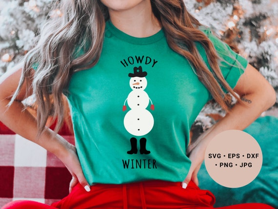Cowboy Snowman Svg Cowboy Christmas Svg Howdy Winter Svg - Etsy