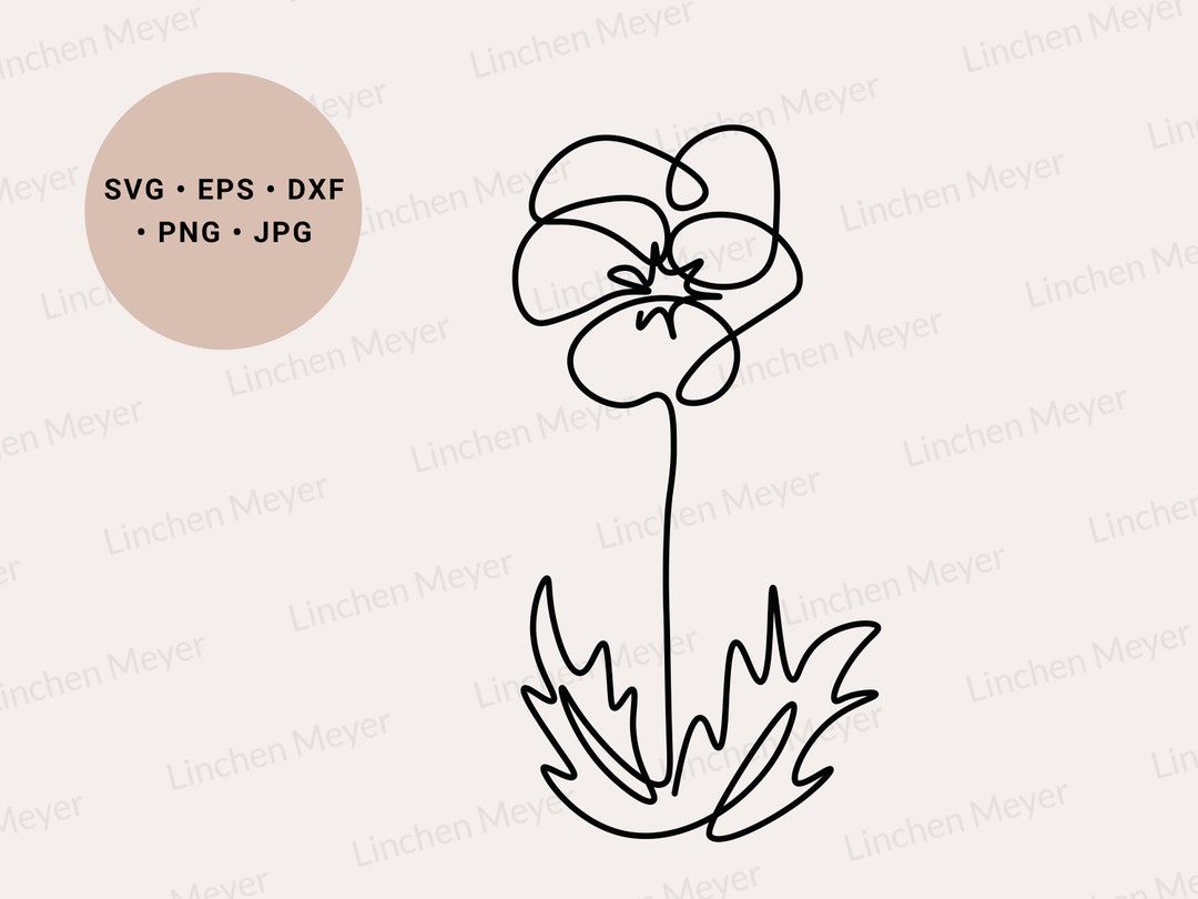 Birth Month Flower Svg, Violet Flower Svg, February Birth Month Flower ...