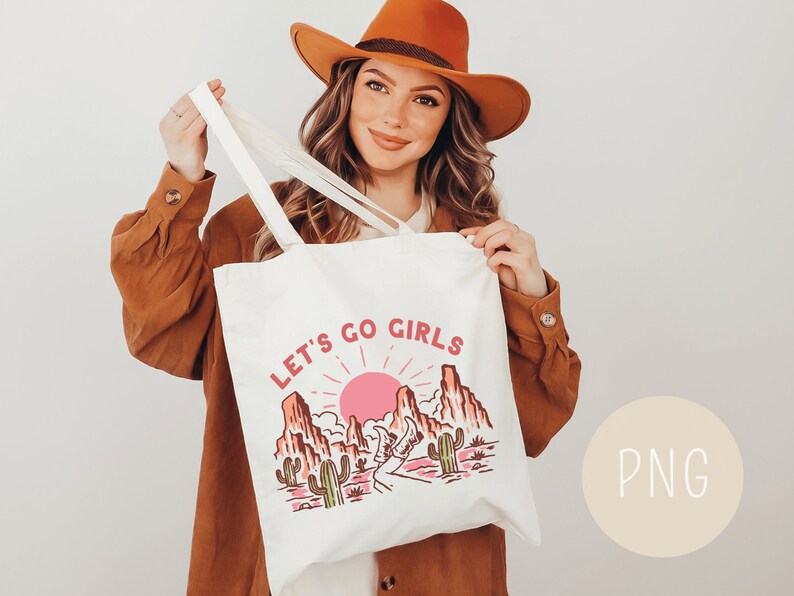 Lets Go Girls PNG Vintage Western PNG Disco Bachelorette - Etsy