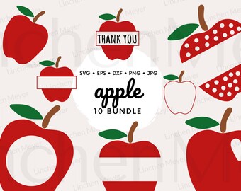 Apple Name Frame SVG Apple Monogram Frame Svg Apple Svg - Etsy