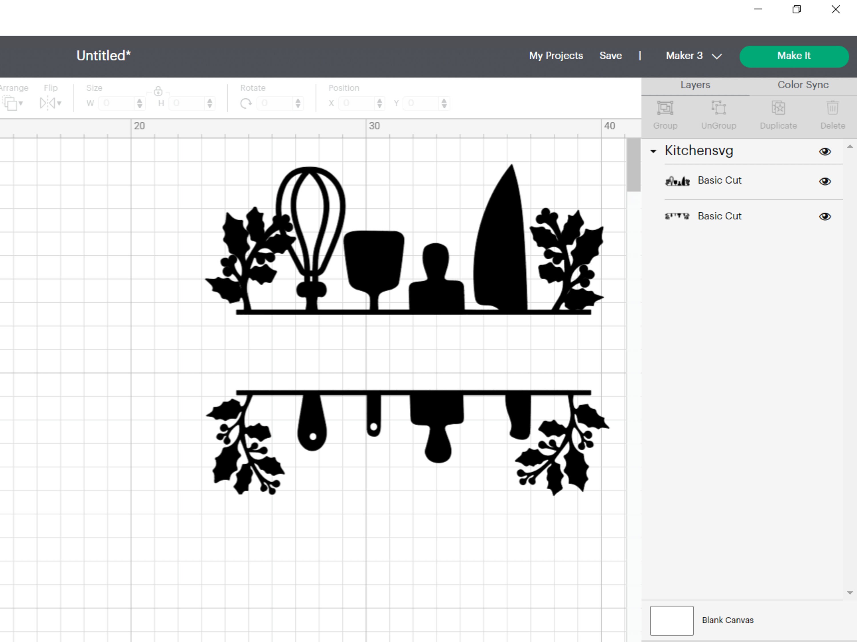 Kitchen Split Frame Svg Kitchen Monogram Svg Floral Kitchen - Etsy