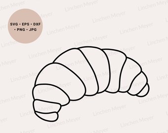 Croissant SVG, SVG Files for Cricut, Pastry SVG, Sweet Svg, Cake Svg ...