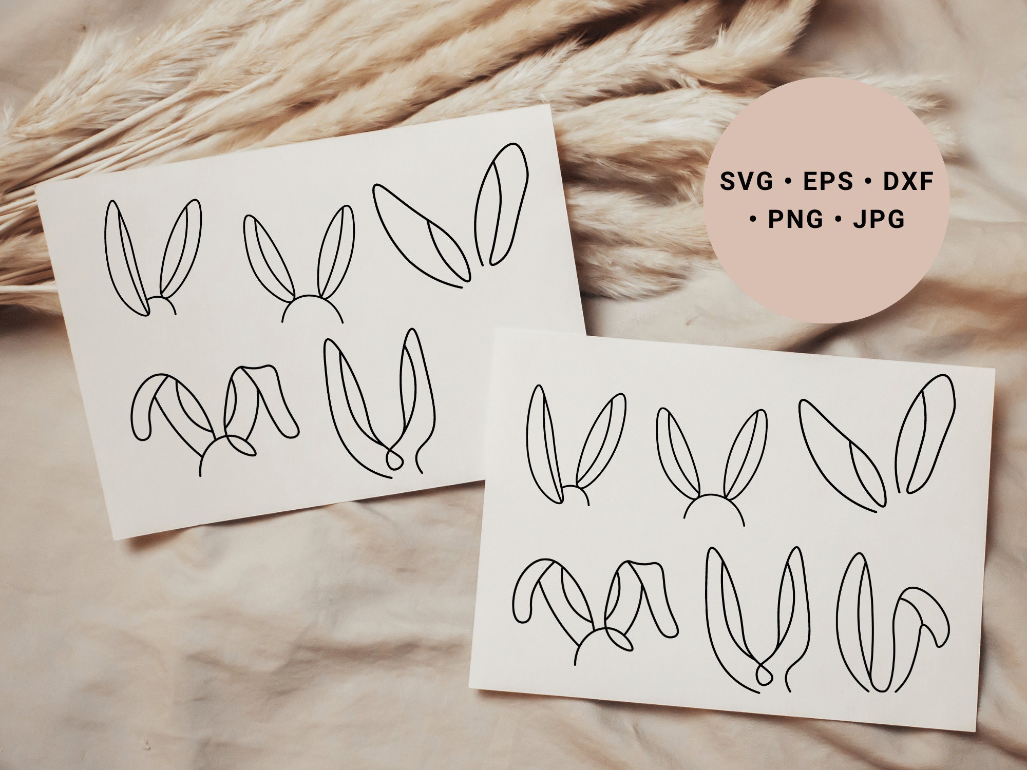 Bunny Ears Svg Bundle, Eastern Svg, Rabbit Svg, Easter Bunny Svg, Bunny ...