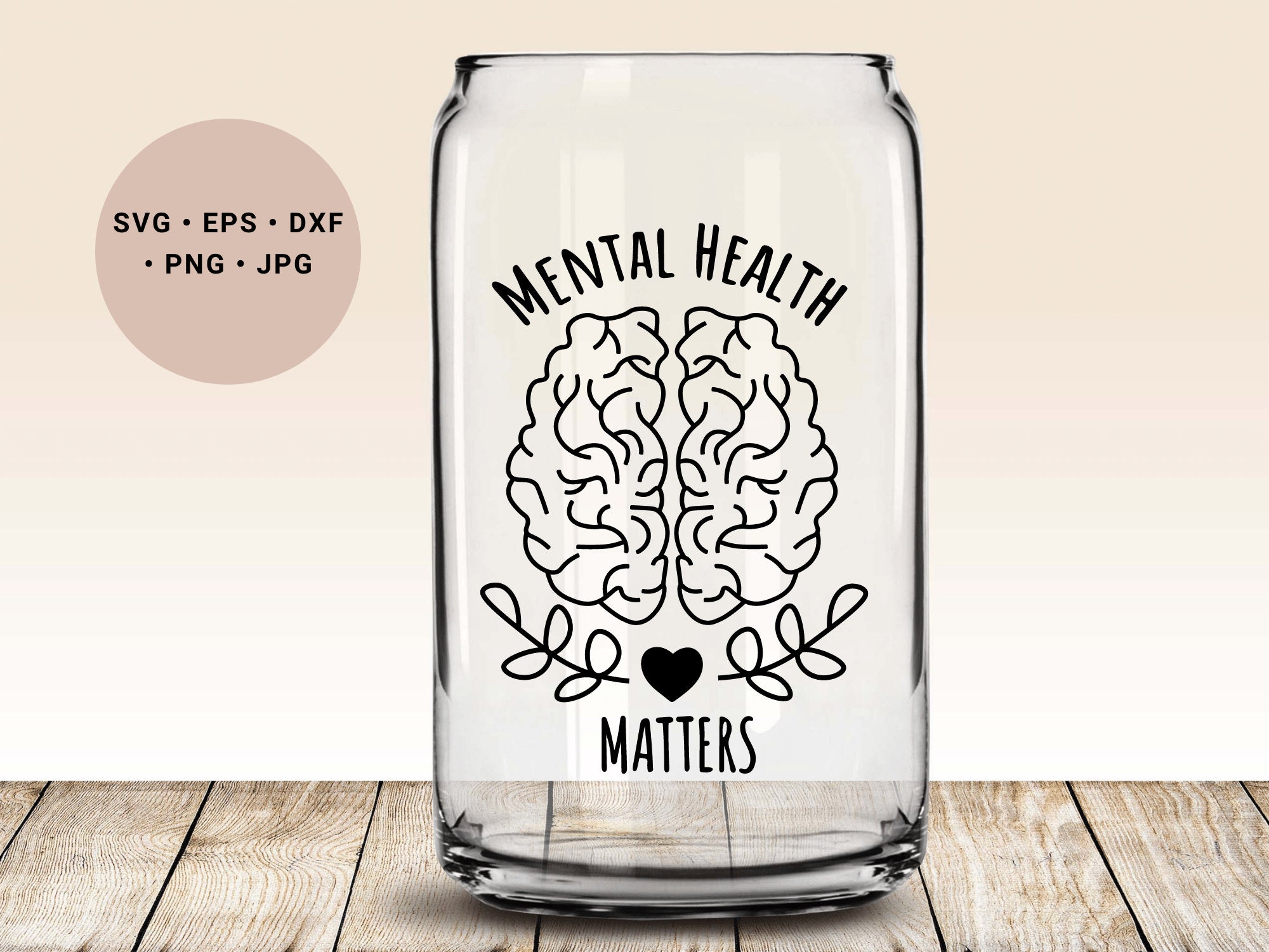 Mental Health Matters Svg Floral Brain Svg Positive Svg - Etsy