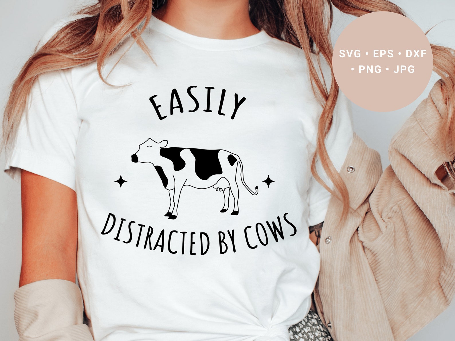 Easily Distracted by Cows Cow Svg Cute Cow Svg Cow Head - Etsy