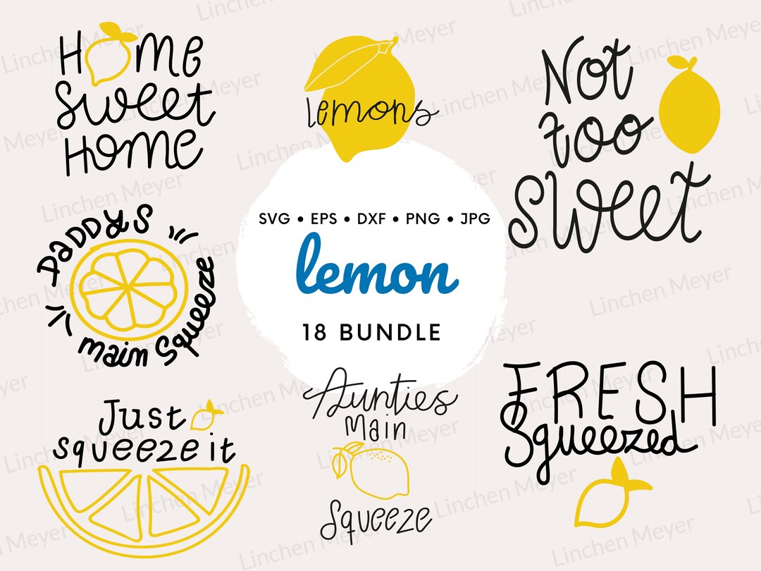 Lemon Svg Bundle, Lemonade Stand Svg, Fruit Svg, Lemont Tree Svg, Easy ...
