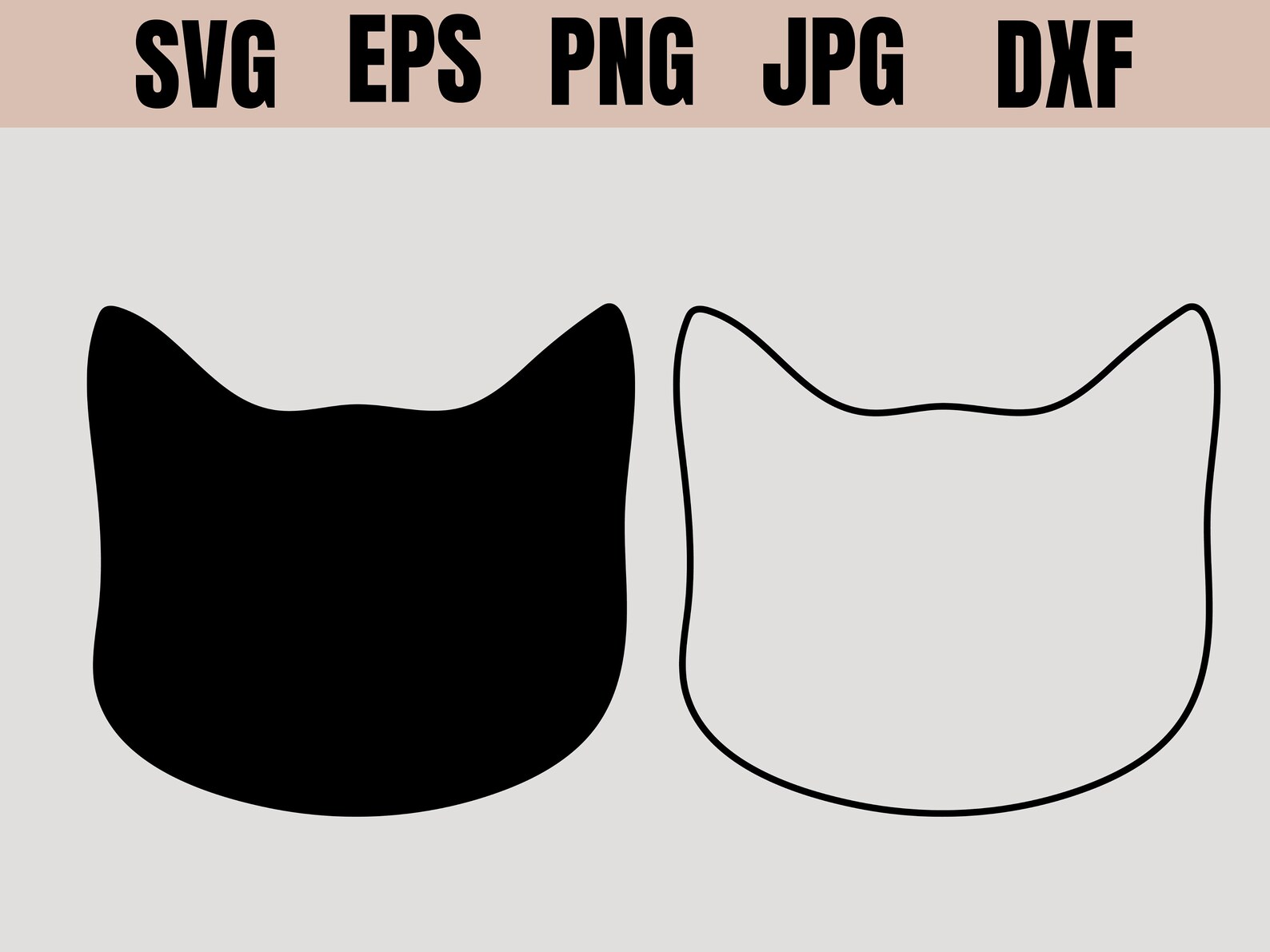 Cat Svg Cat Outline Svg Kitten Svg House Cat Svg Cat Head | Etsy