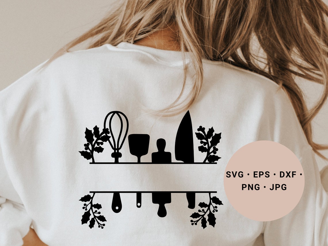 Kitchen Split Frame Svg Kitchen Monogram Svg Floral Kitchen - Etsy