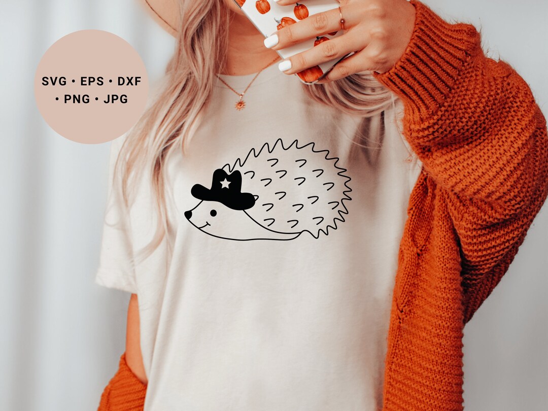 Egel Svg, Cowboyhoed Svg, Bosdier Svg, Egel Vector, Schattige Egel Svg ...