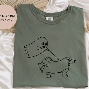 Ghost walking Dog Svg, Ghost Dog, Halloween Dog, Dog Lover Svg ...
