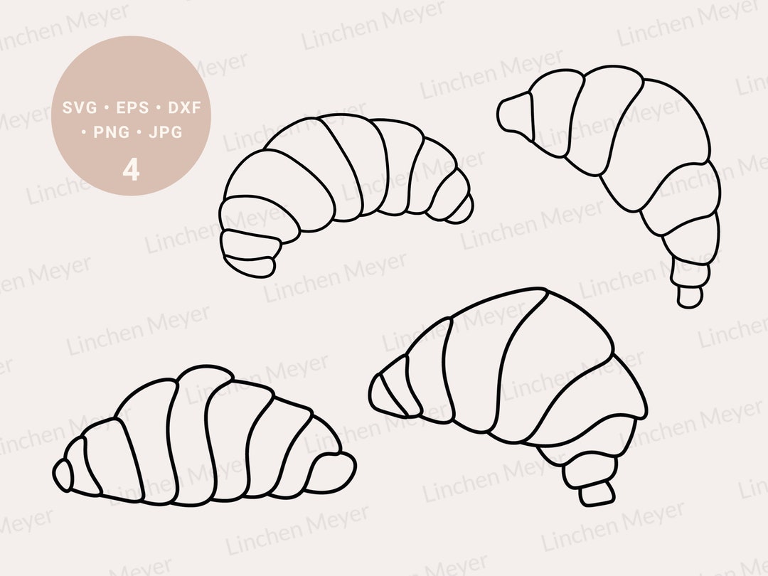 Croissant Svg Bundle, Croissant Svg, Bakery Svg, French Food Svg ...
