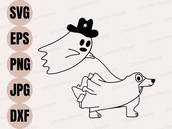 Ghost Walking Dog Svg Ghost Dog Halloween Dog Dog Lover - Etsy