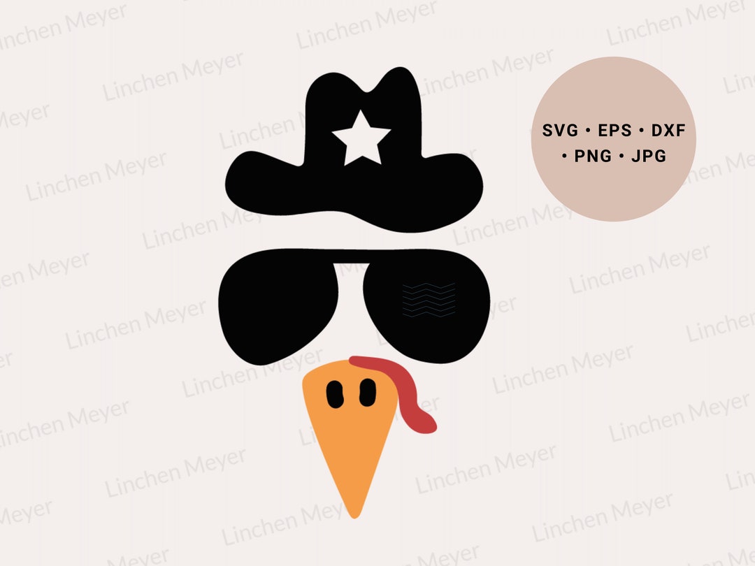 Coolest Turkey Svg, Cowboys Turkey Svg, Happy Turkey Day Svg, Western ...