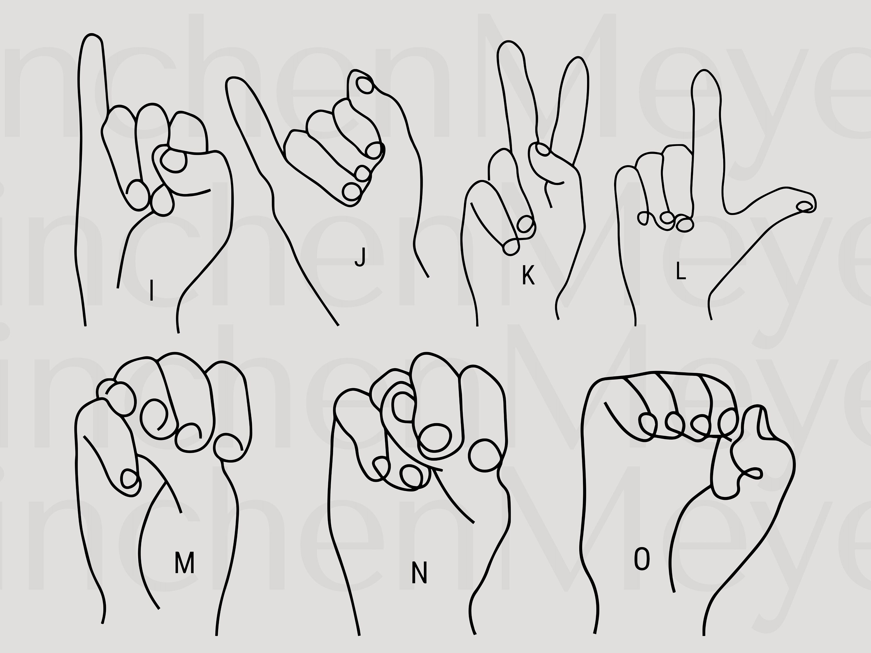American Sign Language Hand Sign Language Svg Asl Alphabet - Etsy
