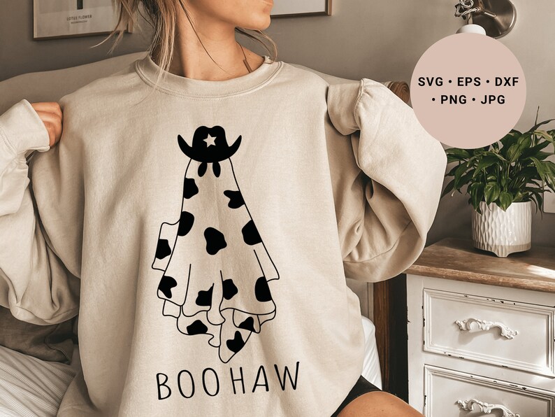 Western Ghost Svg, Cowboy Ghost Svg, Boo Haw Svg, Wild West Halloween ...