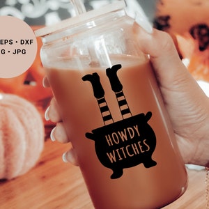 Howdy Witches Svg, Witch Svg, Cowboy Boots Svg, Witch Legs Svg, Spooky ...