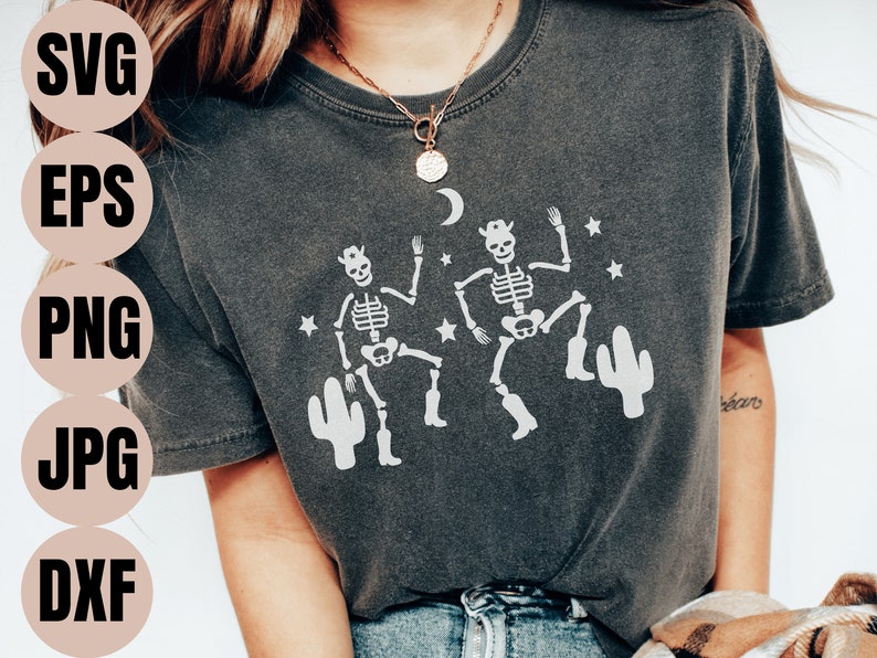 Cowboy Skeleton Svg Dancing Skeletons Svg Western Halloween - Etsy.de