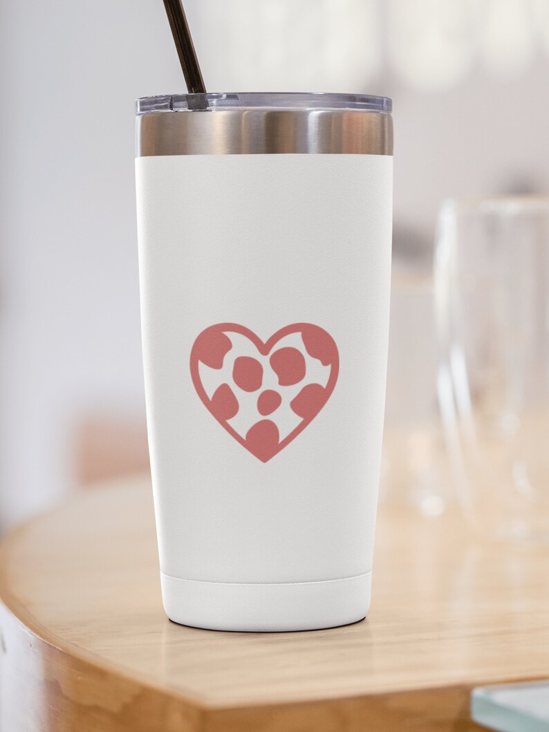 Cow Print Heart Svg File Cow Svg for Cricut Cow Pattern - Etsy