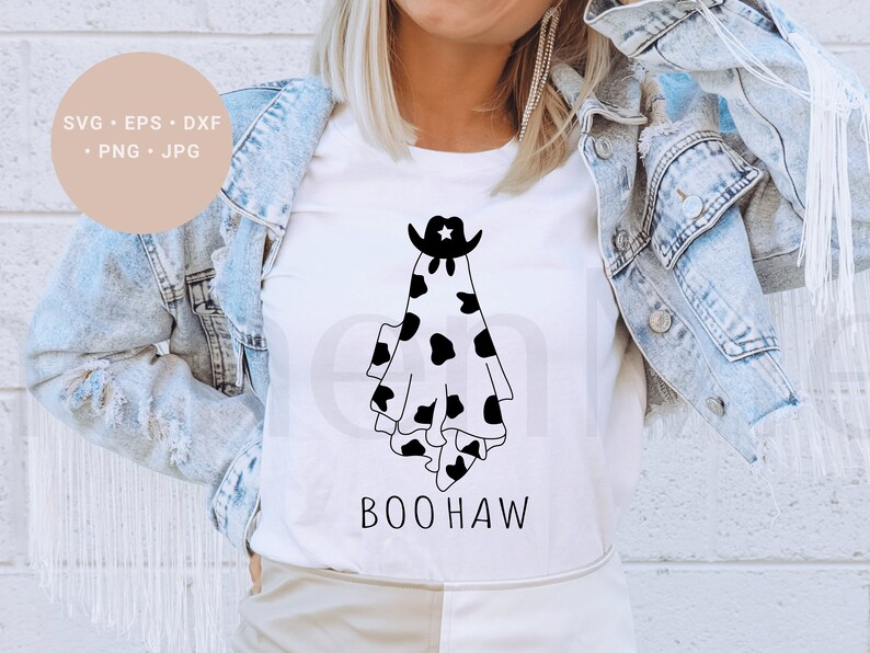 Western Ghost Svg, Cowboy Ghost Svg, Boo Haw Svg, Wild West Halloween ...
