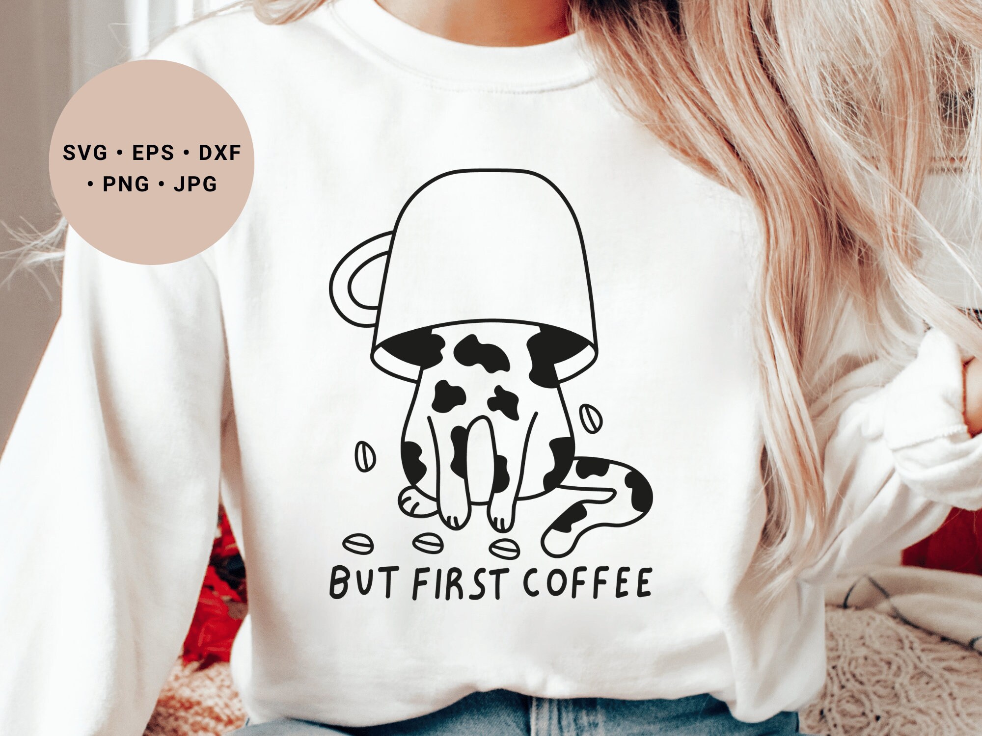 But First Coffee Svg, Coffee Lover Svg, Coffee and Cat Svg, First I ...