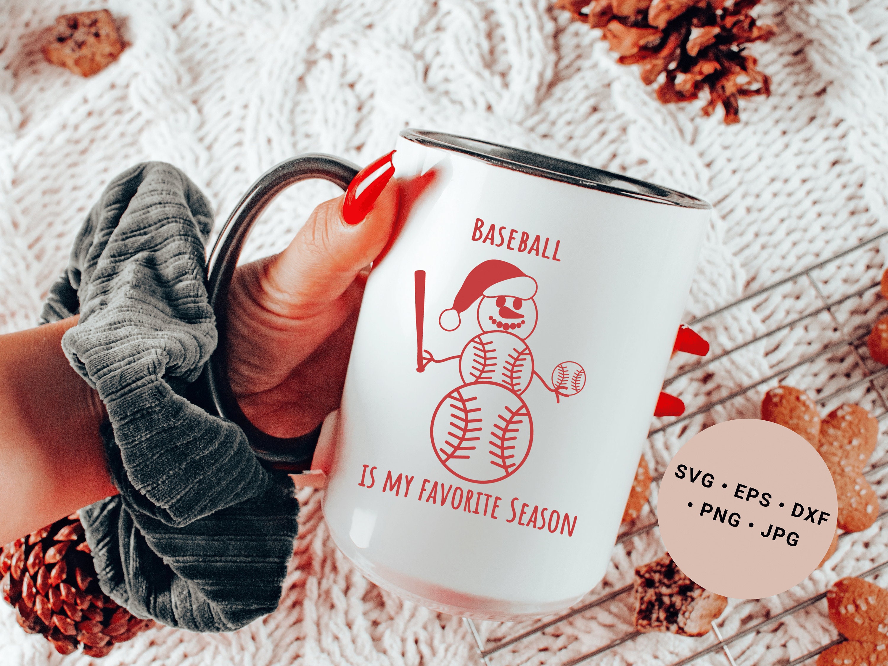 Baseball Snowman Svg Snowman Svg Santa Hat Svg Christmas - Etsy