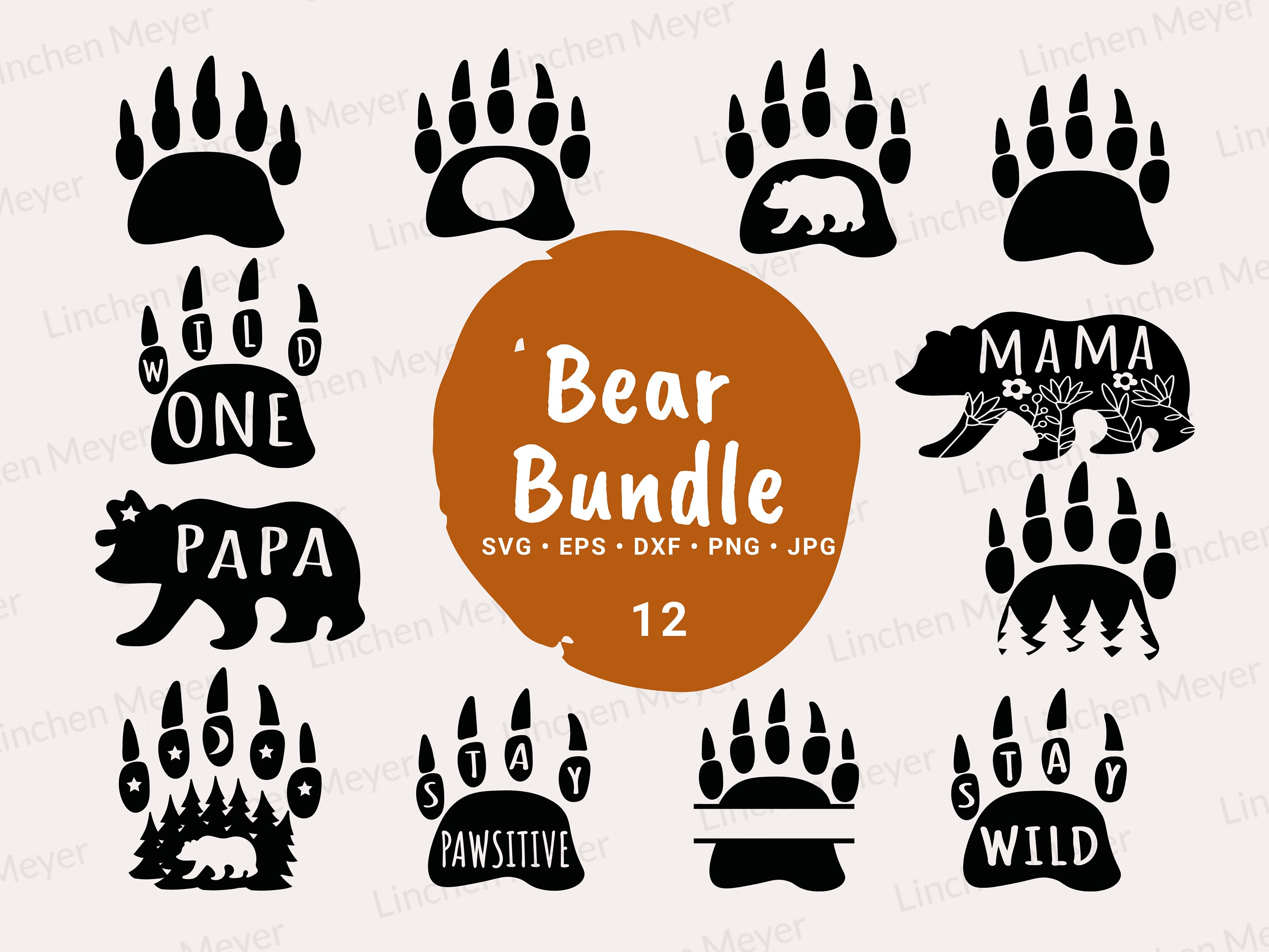 Bear Paw Svg Mama Bear Svg Wild One Svg Bear Claw Svg Paw - Etsy
