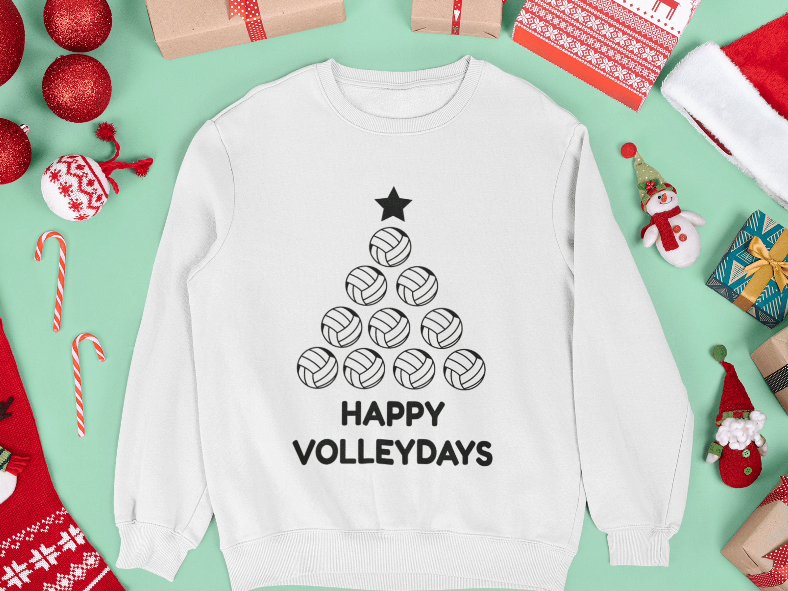 Volleyball Svg, Volleyball Christmas Svg, Volleyball Christmas Shirt ...