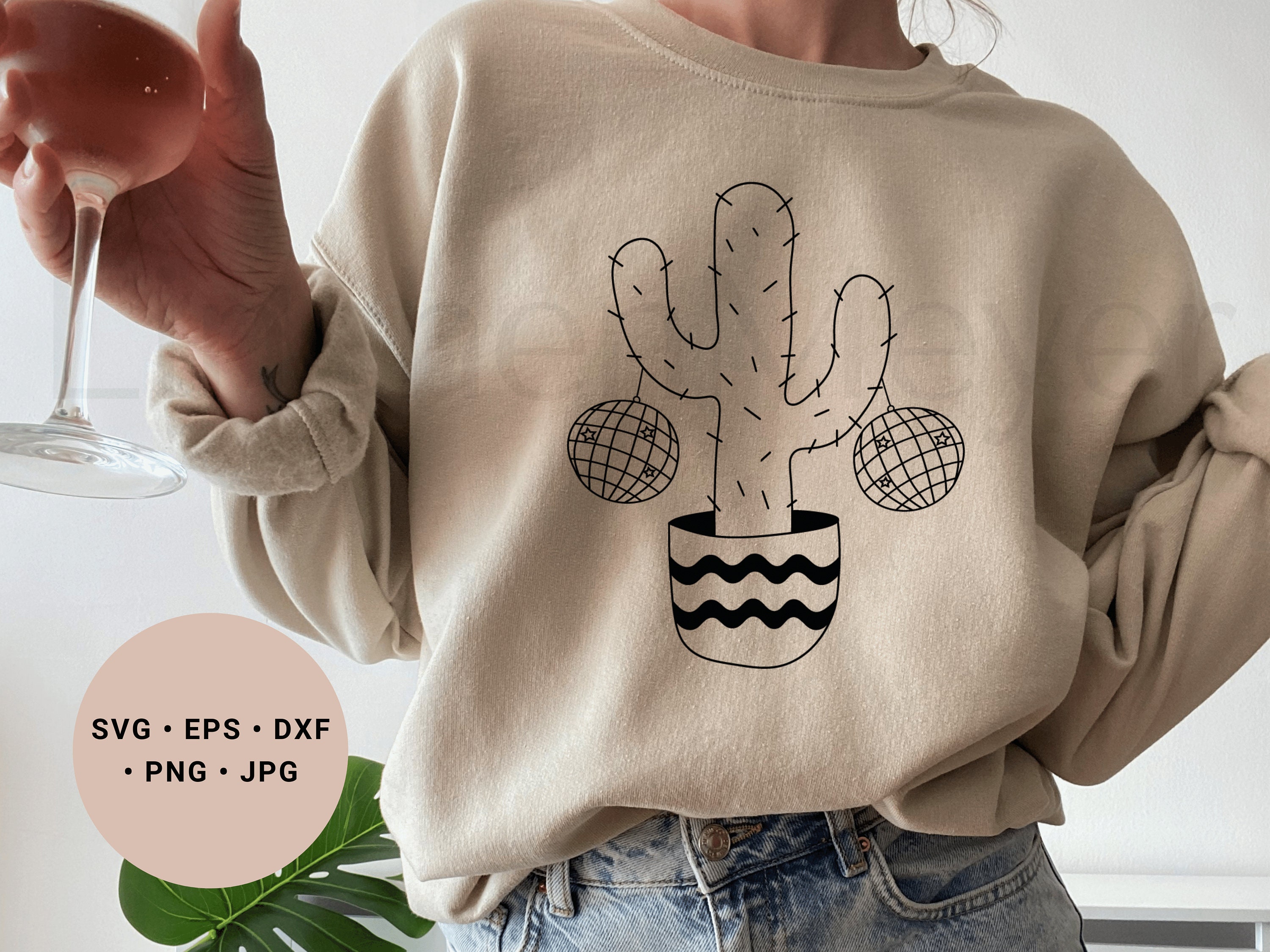 Disco Bachelorette Svg Cactus Svg Disco Ball Svg Groovy - Etsy