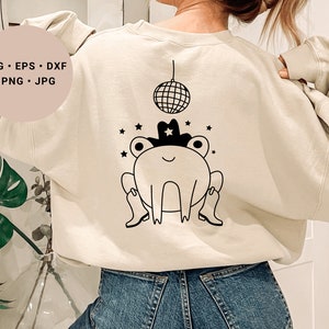 Cowboy Frog Svg, Frog Svg, Disco Ball Svg, Cute Frog Svg, Cowboy Boots ...