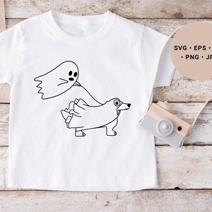 Ghost walking Dog Svg, Ghost Dog, Halloween Dog, Dog Lover Svg ...