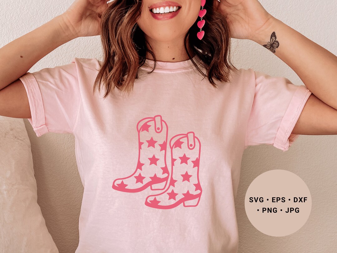 Cowgirl Boots Svg, Pink Cowgirl Boots Svg, Cowgirl Bachelorette Party ...
