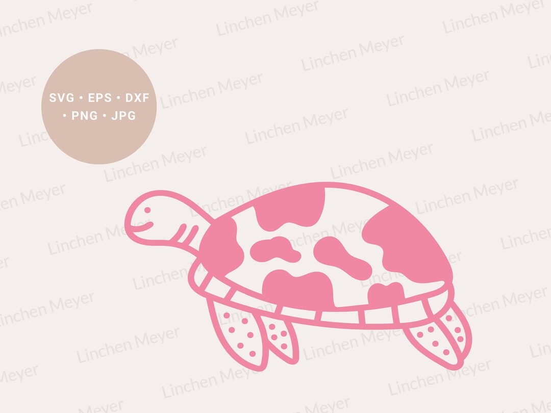 Sea Turtle Svg, Cute Turtle Svg, Ocean Animal Svg, Pink Turtle Svg ...