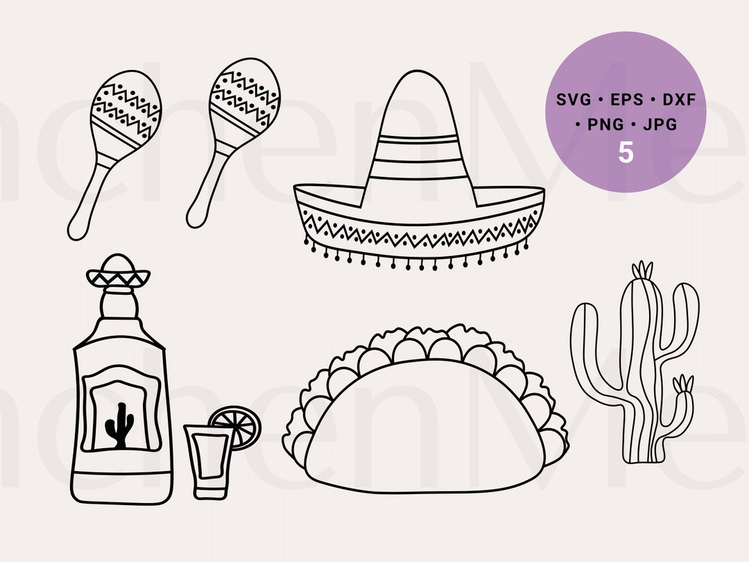 Mexican Svg Bundle, Taco Svg, Cinco De Mayo Svg, Tequila Svg, Fiesta ...