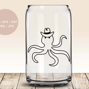 Octopus Svg, Cowboy Hat Svg, Tentacles Svg, Octopus Svg, Ocean Svg ...