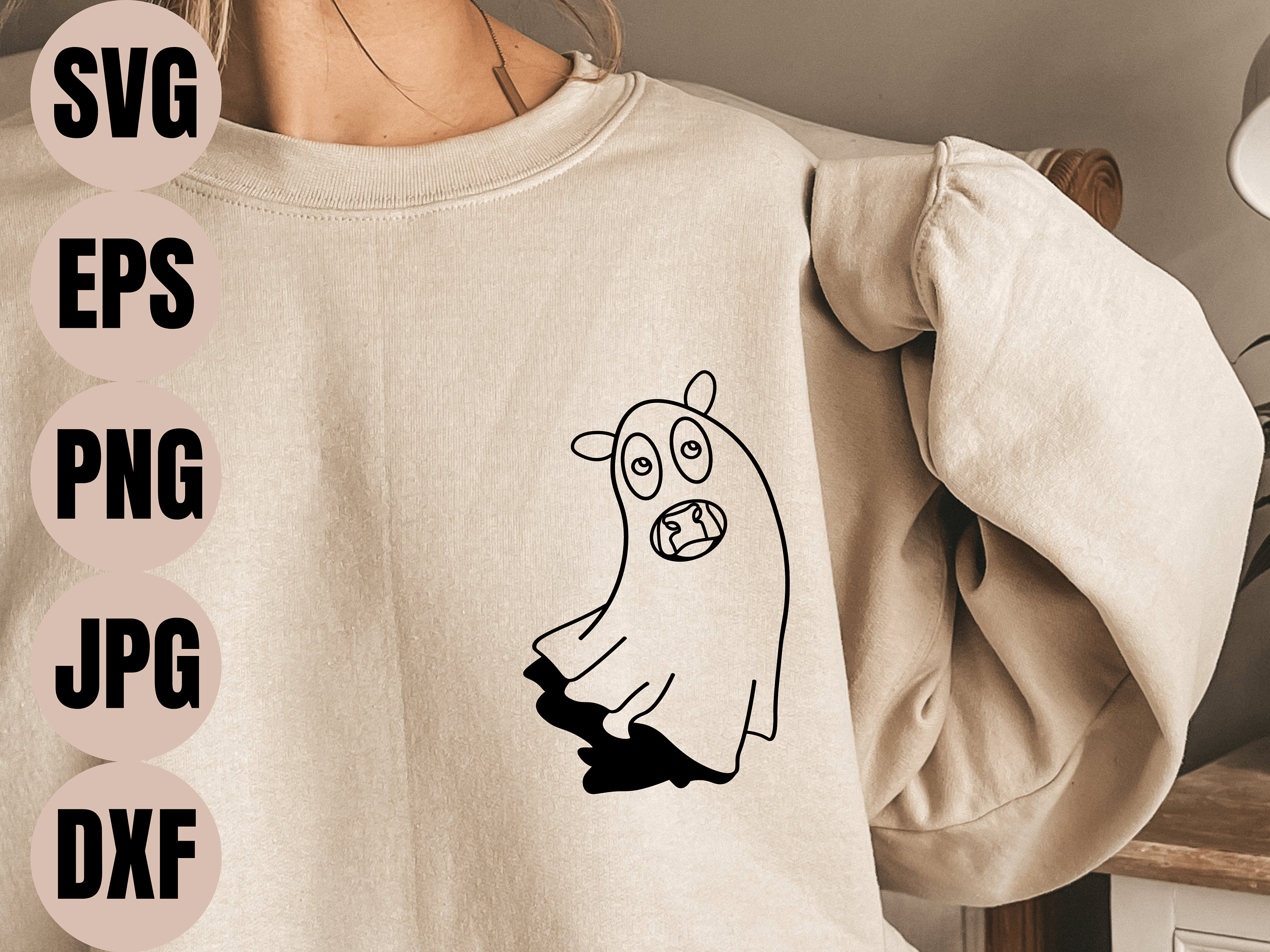 Cow Svg, Ghost Svg, Cow Ghost Svg, Cute Ghost Svg, Western Halloween ...