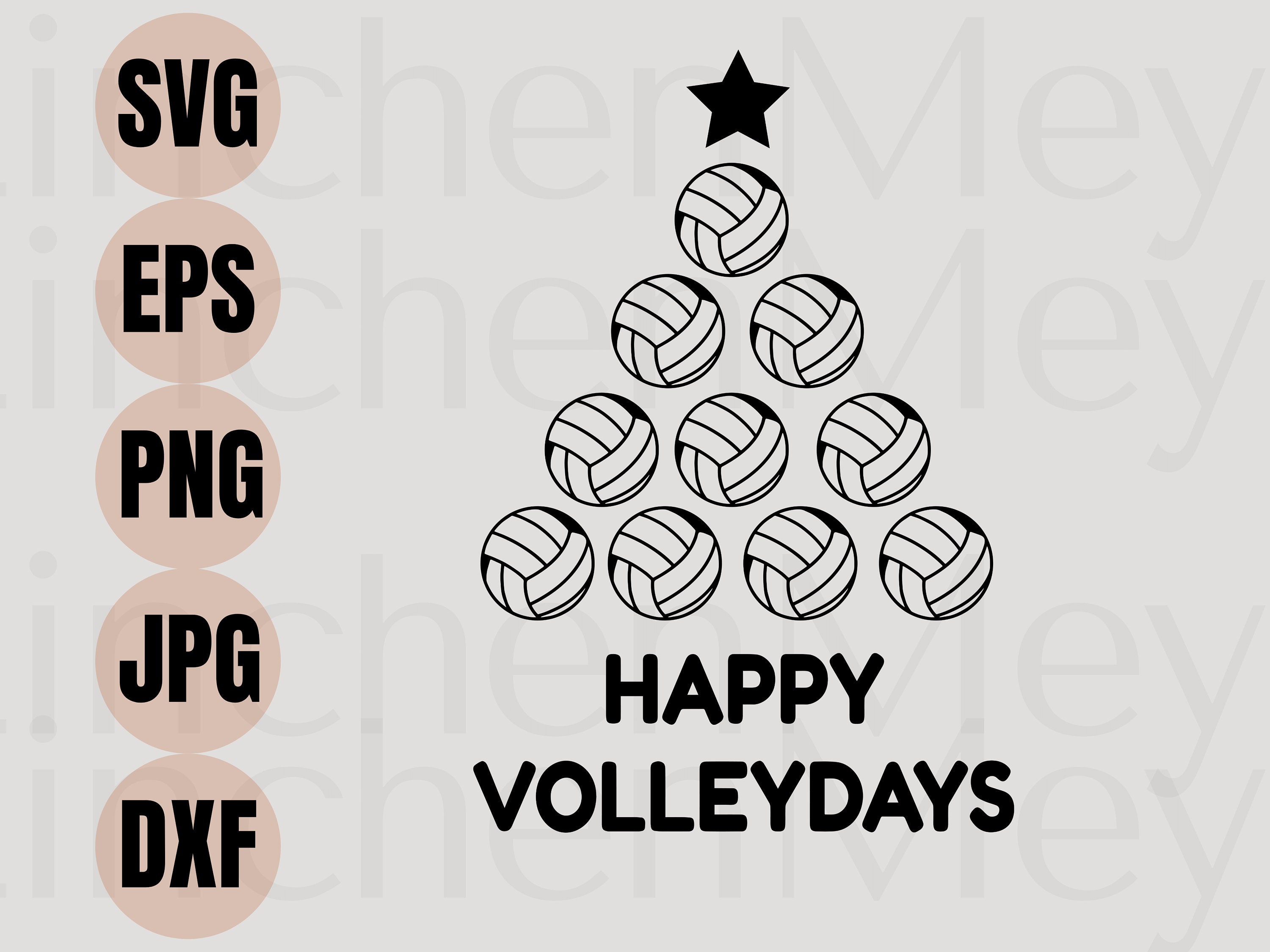 Volleyball Svg, Volleyball Christmas Svg, Volleyball Christmas Shirt ...